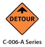 DETOUR AHEAD DIAMOND GRADE CONSTRUCTION SIGN 75cm x 75cm (C-006-A ...