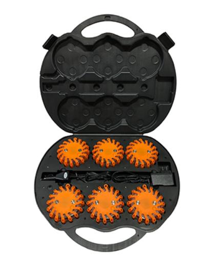 EMERGENCY FLARE KIT 6 LEDs RECHARGHEABLE CASE - Canada Safety