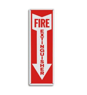 FIRE EXTINGUISHER IN DIRECTIONAL ARROW ALUMINUM SIGN 4"x 12" - Canada ...