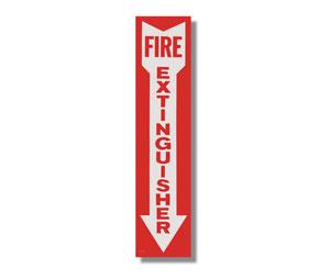 FIRE EXTINGUISHER IN DIRECTIONAL ARROW DECAL 4"x 18" - Canada Safety