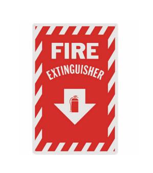 FIRE EXTINGUISHER W/ DIRECTIONAL ARROW ALUMINUM SIGN 8"x 12" - Canada ...