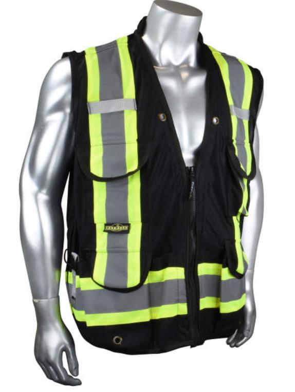 HEAVY DUTY 10-POCKET CRUISER SURVEYOR VEST W/BACK POUCH & ZIPPER FRONT ...