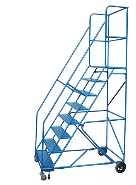 KLETON STEEL 8 STEP ROLLING STEP LADDERS 30" STEP WIDTH 72" PLATFORM ...