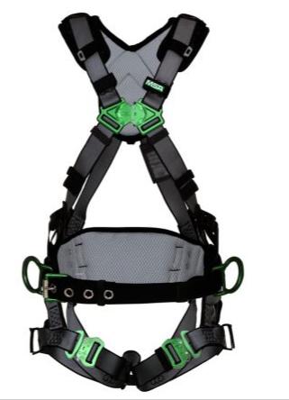 MSA V-FIT CONSTRUCTION HARNESS WITH BACK AND HIP D RINGS, QUICK ...