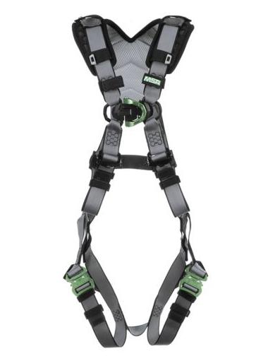 MSA V-FIT FULL BODY HARNESS QUICK CONNECTORS, BACK, CHEST, AND SIDE D'S ...