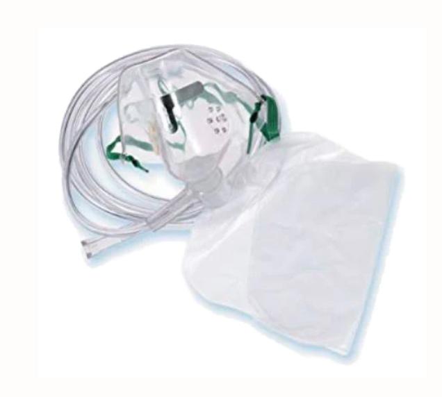 HIGH CONCENTRATION ADULT OXYGEN MASK NON-REBREATHER WITH RESERVOIR BAG ...