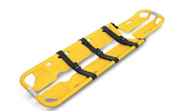 SCOOP STRETCHER YELLOW WITH STRAPS (159KG LOAD CAPACITY) - Canada Safety