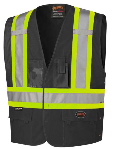SURVEYOR VEST 4" STRIPE 3 COLORS & ADJUSTABLE SIZE - Canada Safety